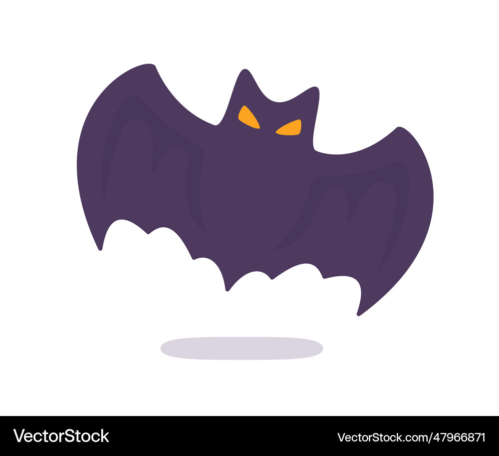 Vampire bat cartoon scary ghost bat blood on Vector Image