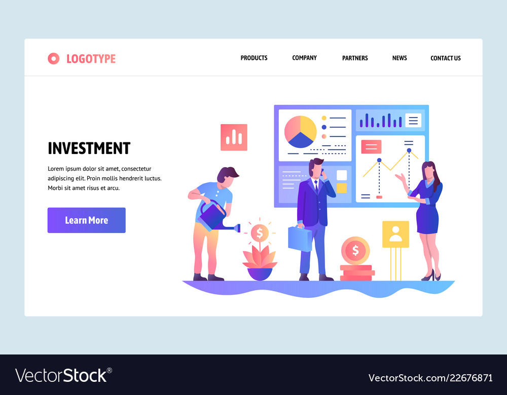 Web site gradient design template business Vector Image Web site gradient design template business Vector Image