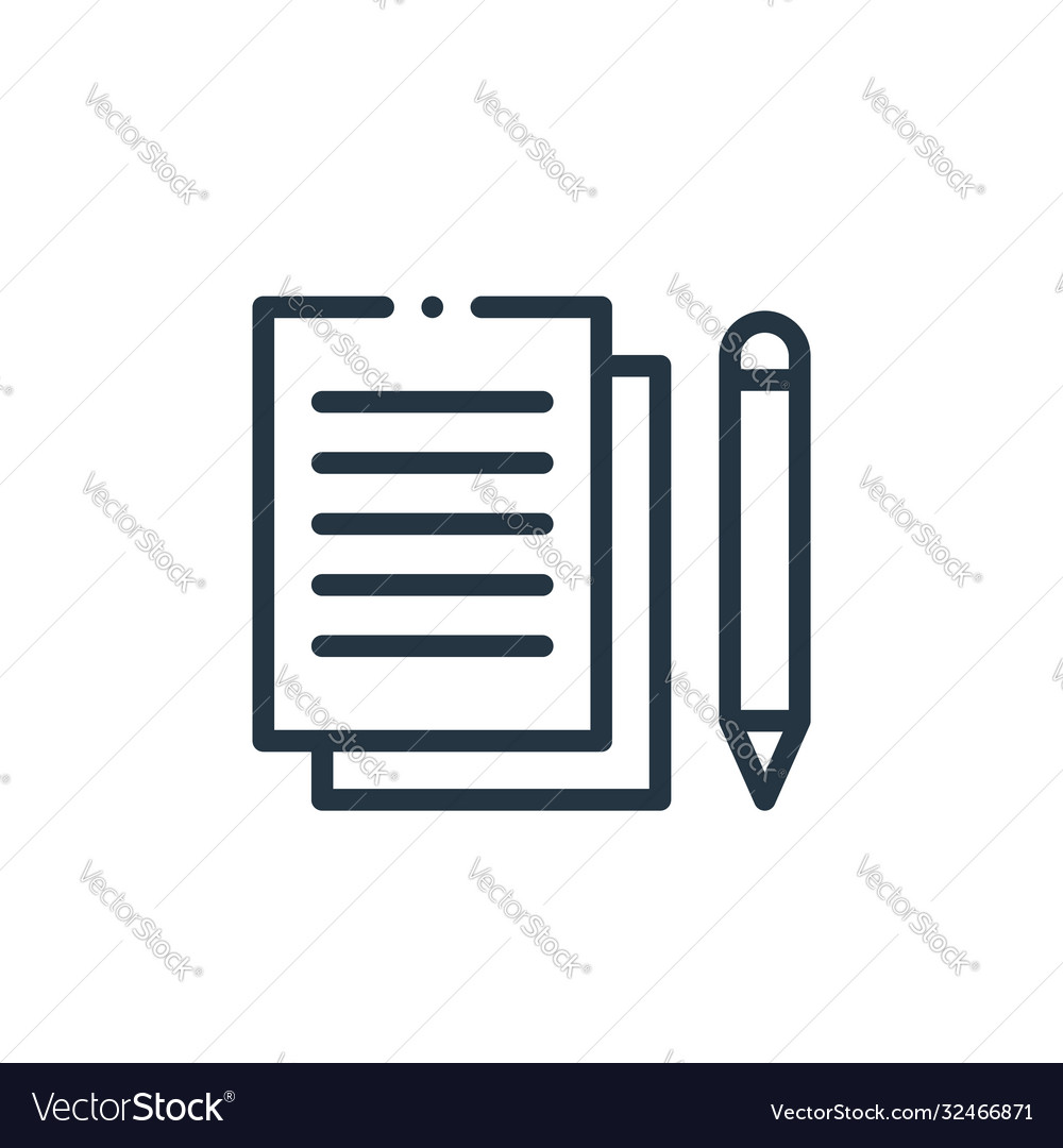 Write icon editable stroke linear Royalty Free Vector Image