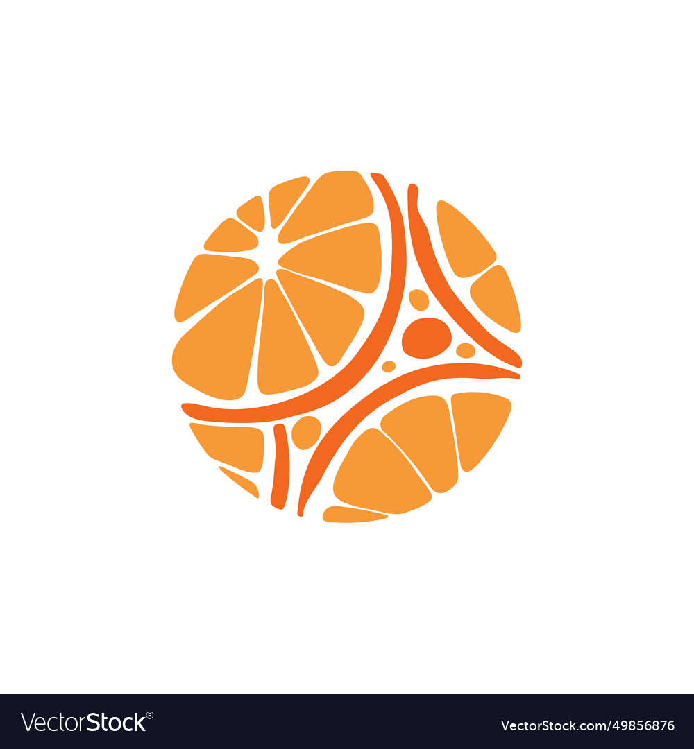 Abstract lemon pattern logo flat design template Vector Image