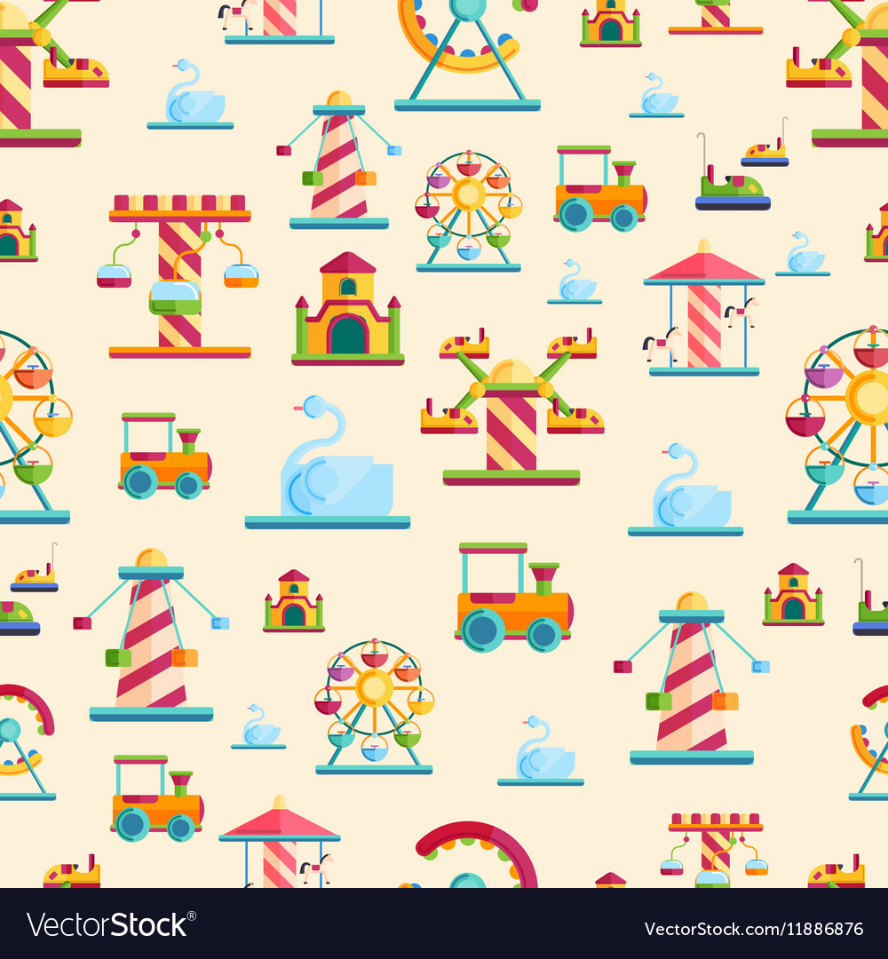 Attraction seamless pattern Royalty Free Vector Image