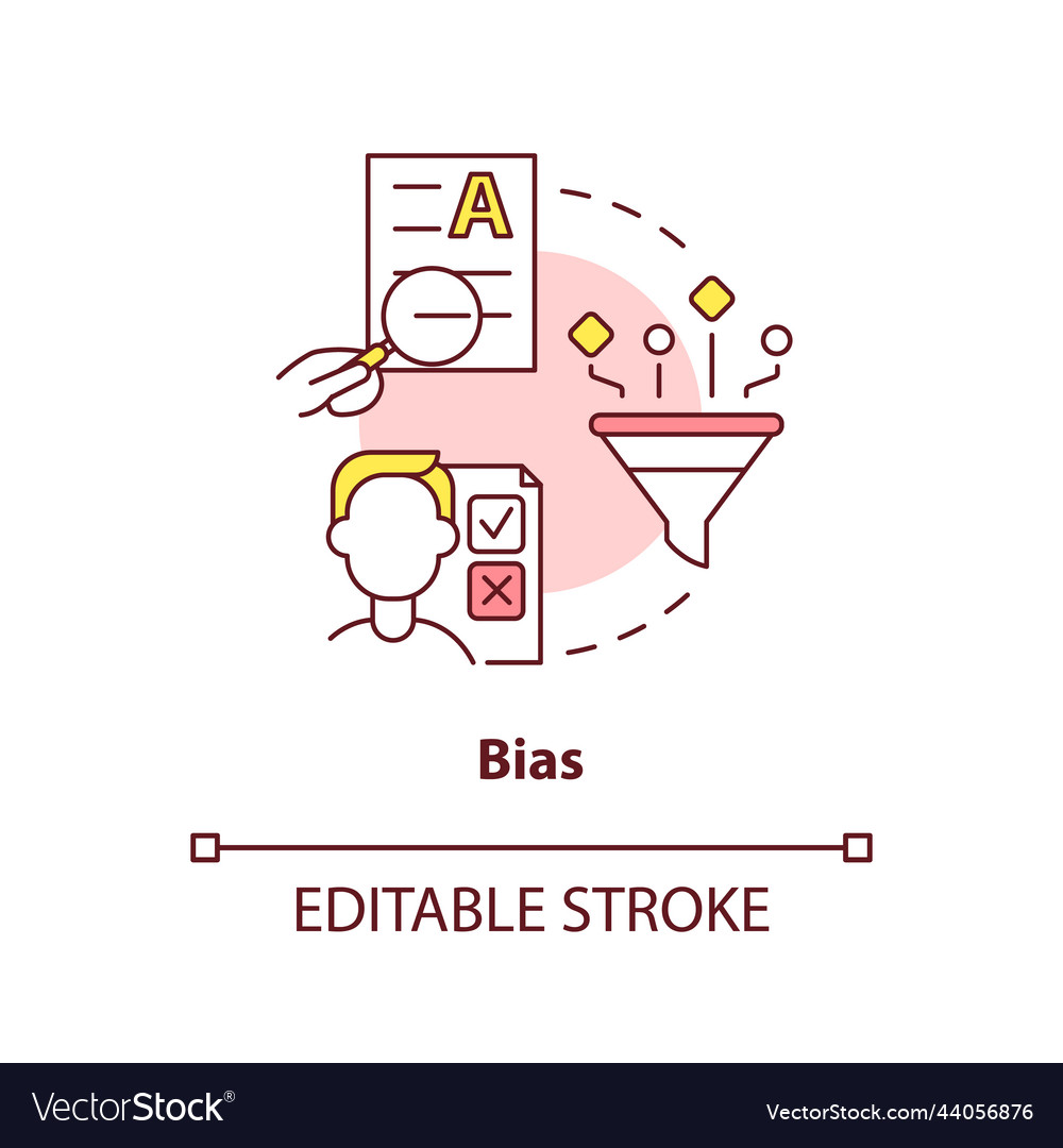 Bias concept icon Royalty Free Vector Image - VectorStock Bias concept icon Royalty Free Vector Image - VectorStock