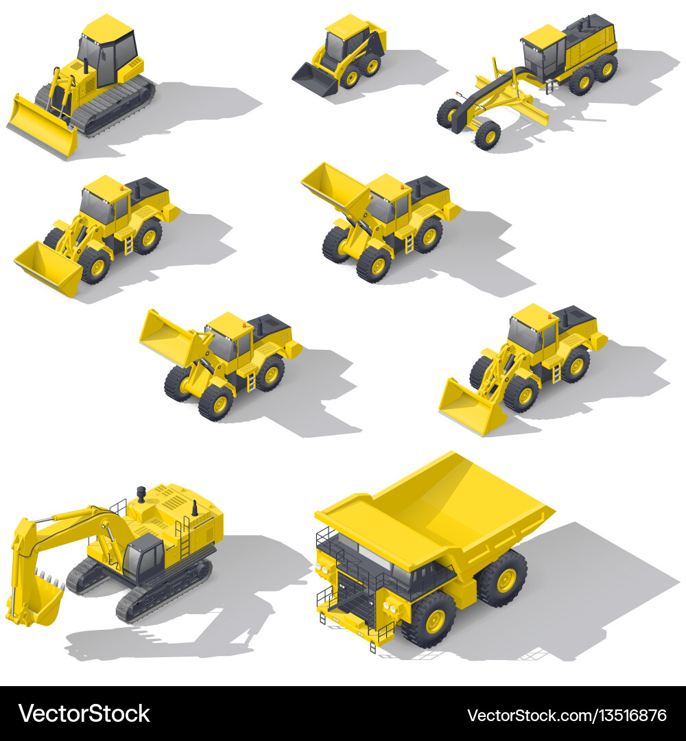 Career and construction transport isometric icon Vector Image
