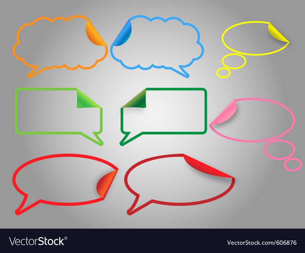 Dialog bubbles Royalty Free Vector Image - VectorStock