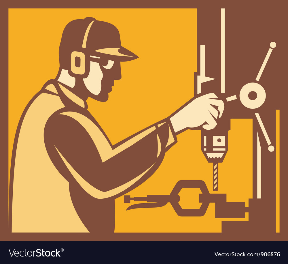 Factory Worker Operator Royalty Free Vector Image