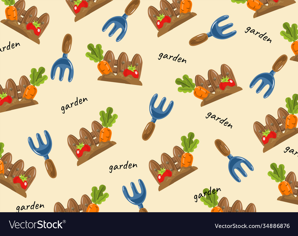 Garden pattern background concept design 2 Vector Image