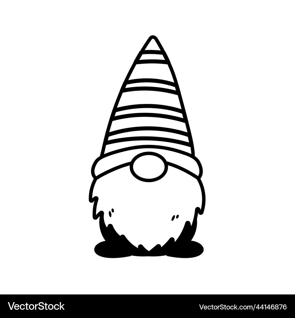 Gnome Line Art Gnome Line Art Vector Art, Icons, And Graphics For Free