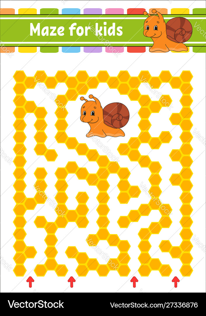 Maze game for kids funny labyrinth education Vector Image