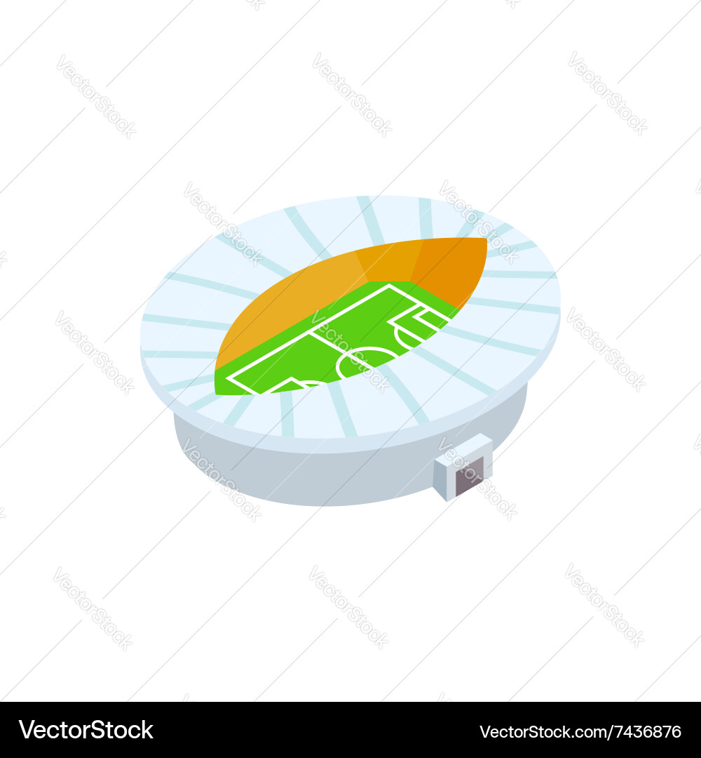 Oval football stadium 3d icon Royalty Free Vector Image