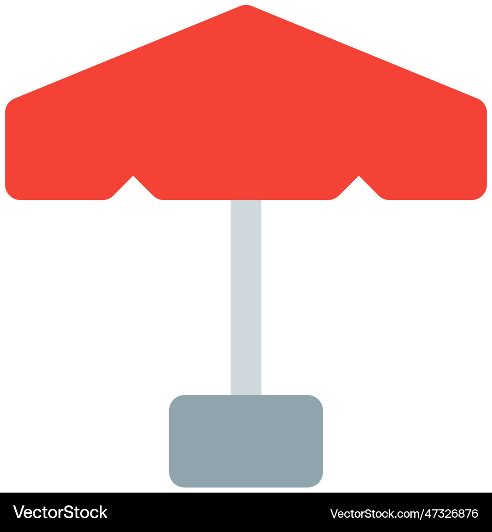 Parasol used for providing shade during daytime Vector Image
