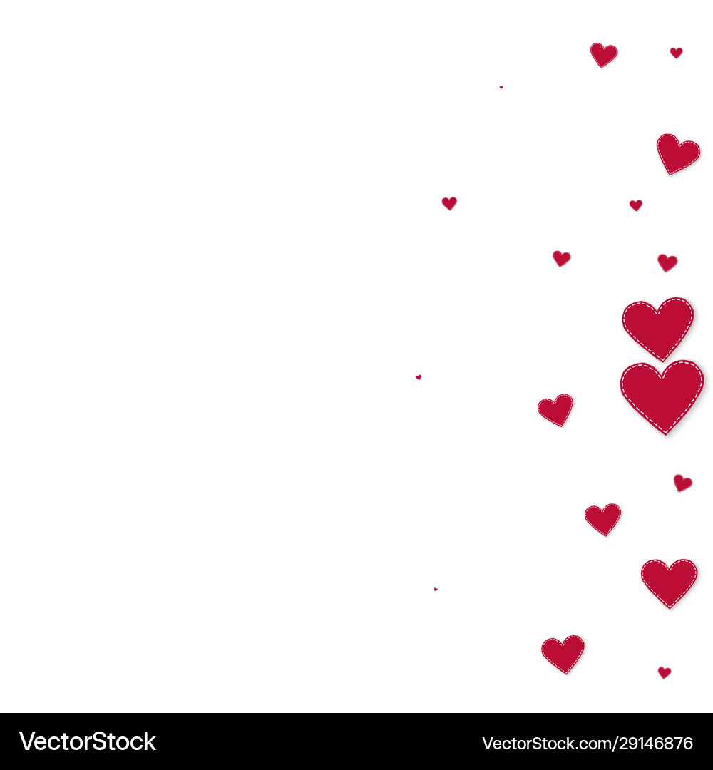 Red heart love confettis valentines day gradient Vector Image