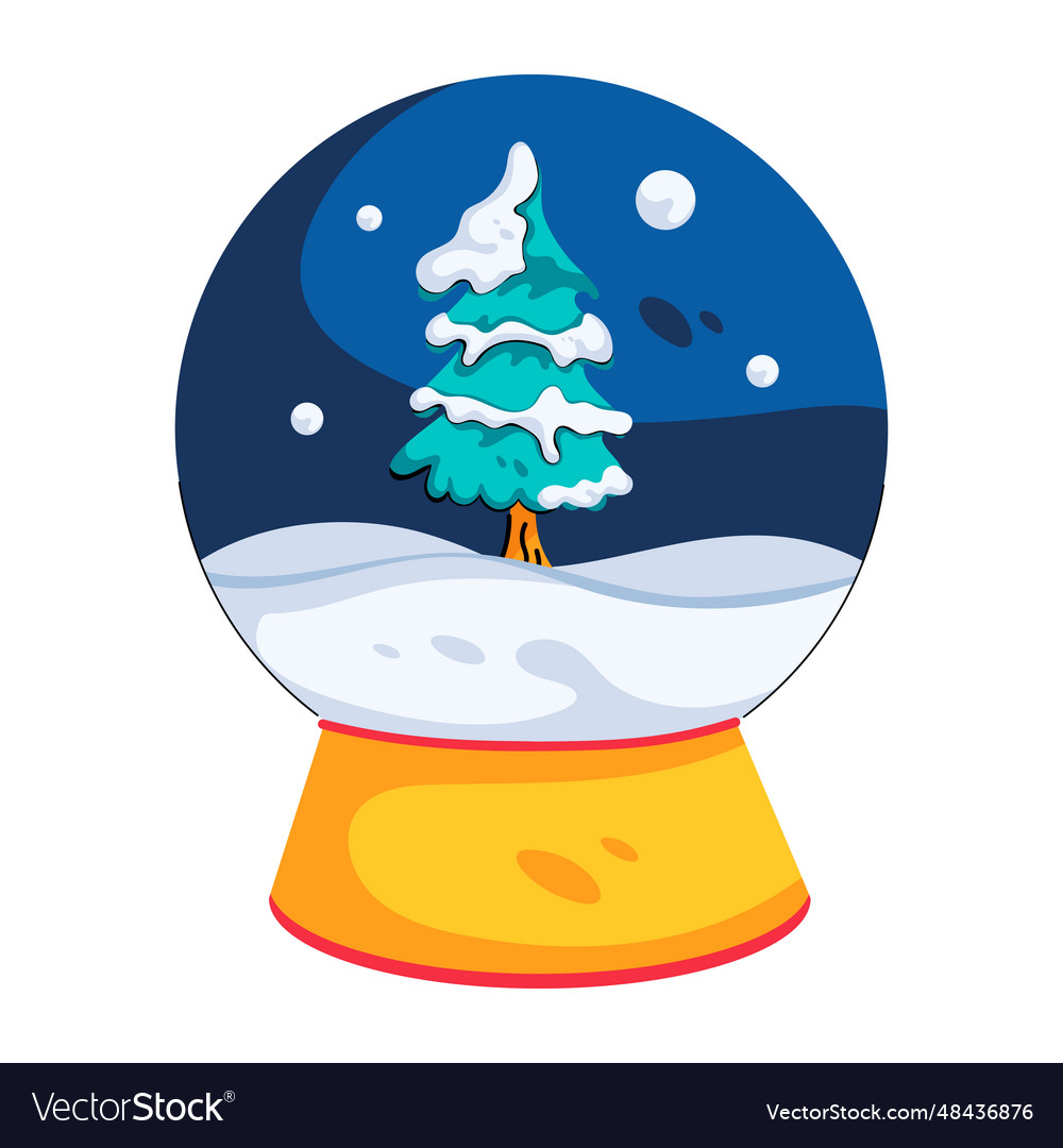 Snow globe Royalty Free Vector Image - VectorStock