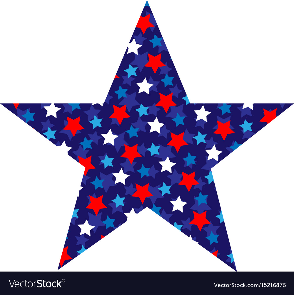 Star with pattern Royalty Free Vector Image - VectorStock