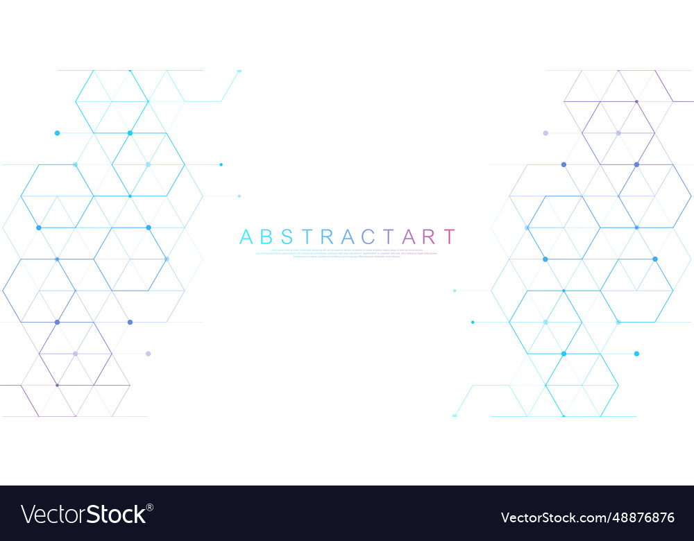 Technology abstract lines and dots connect Vector Image