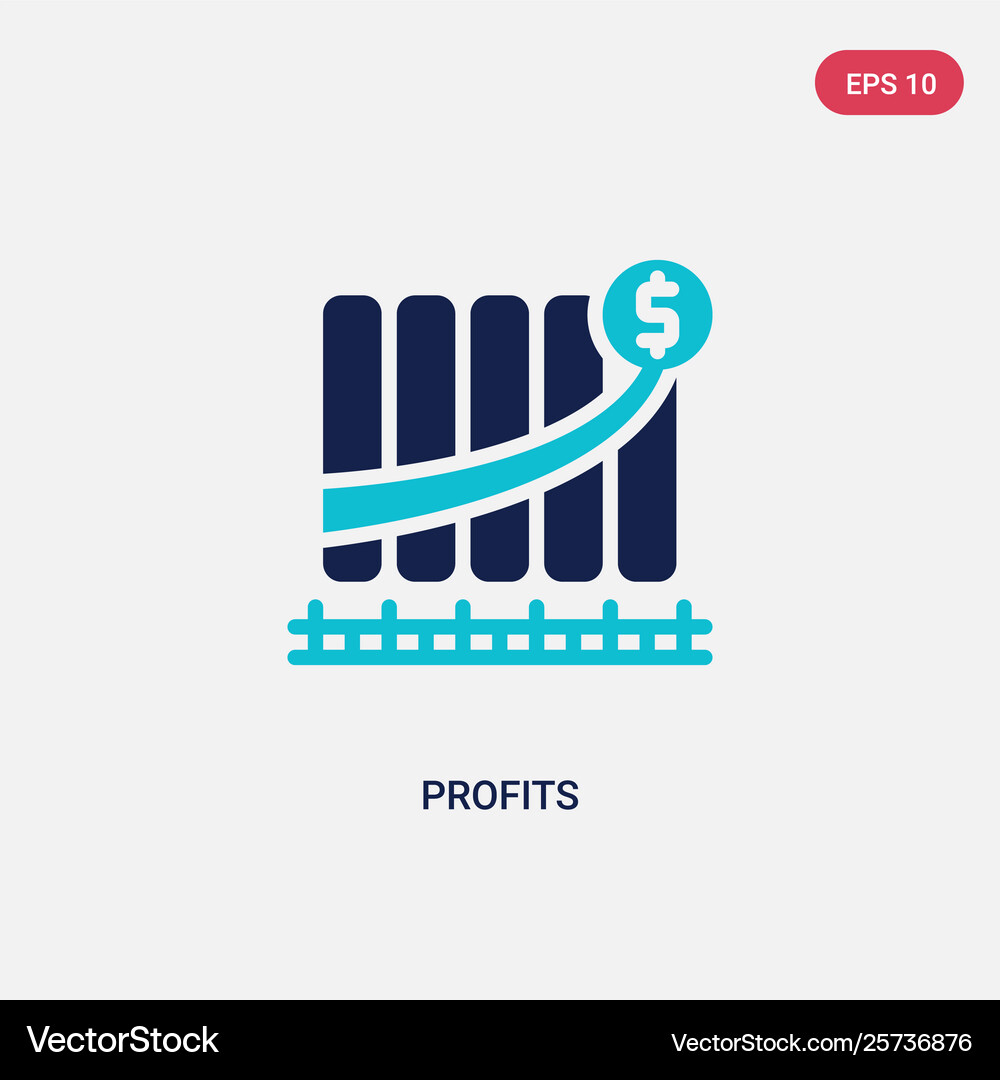 Two color profits icon from digital economy Vector Image