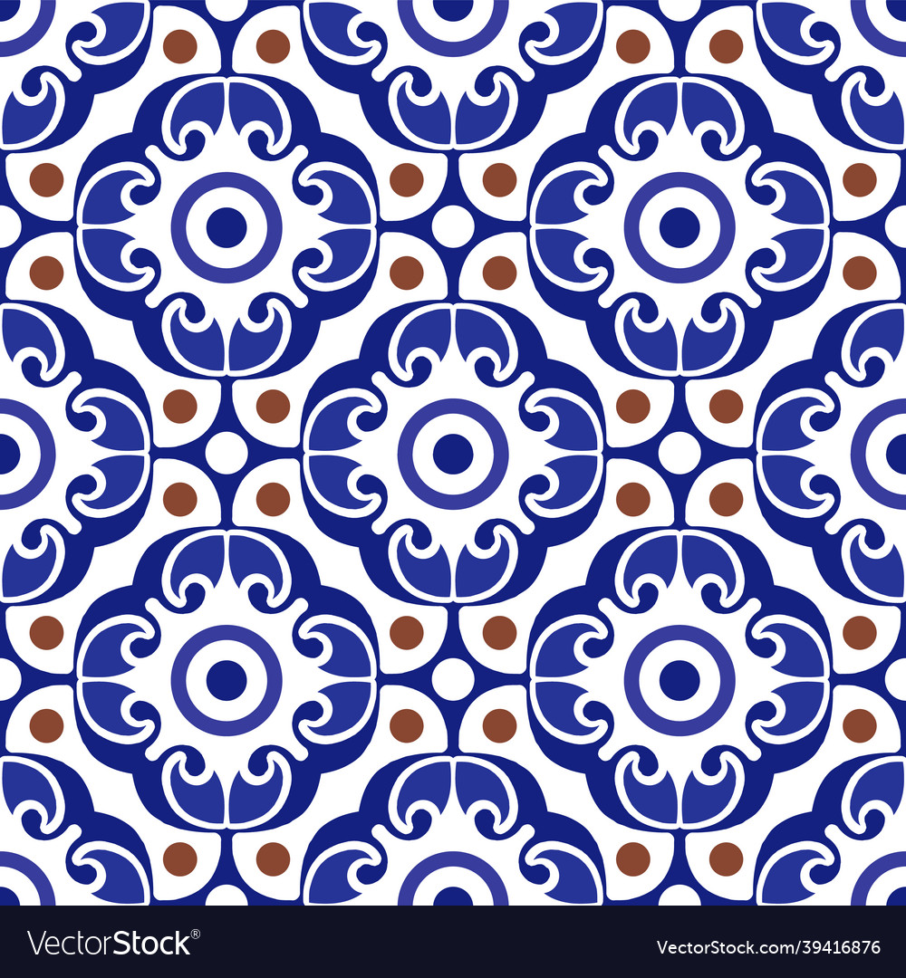 Vintage tile pattern Royalty Free Vector Image