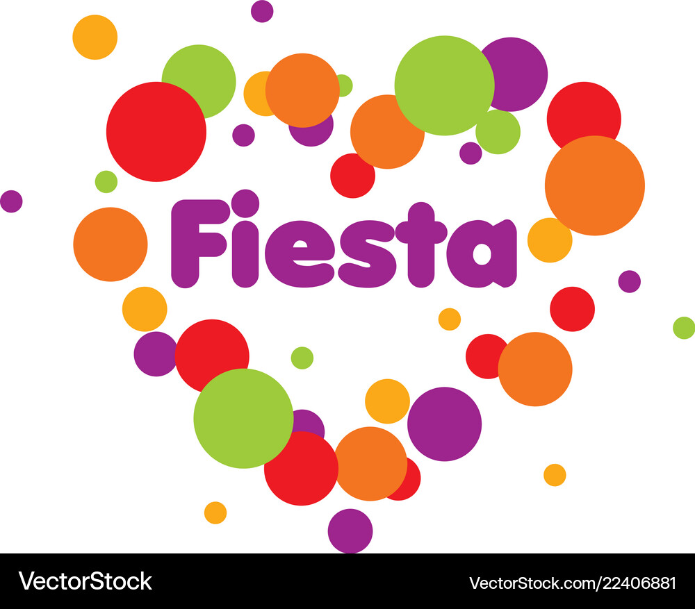 Abstract logo for the fiesta Royalty Free Vector Image