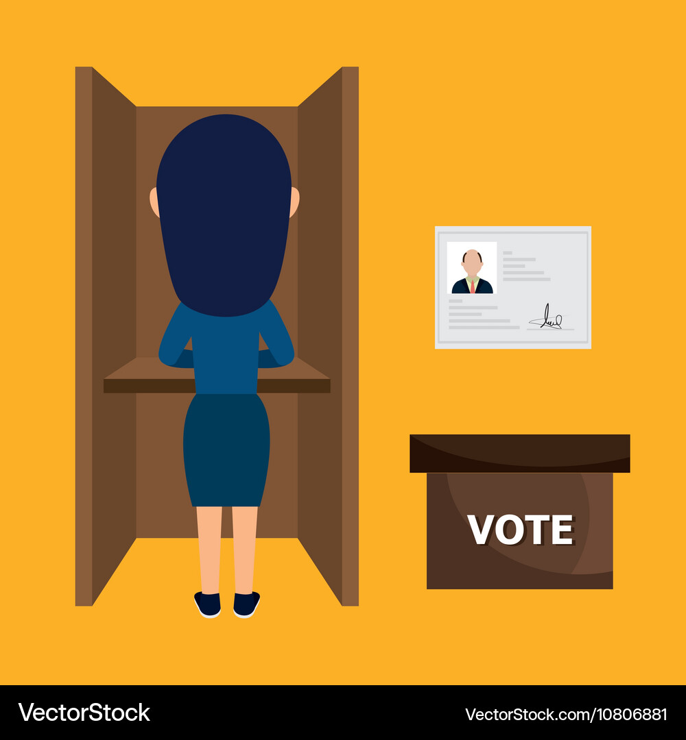 Avatar woman voting elections Royalty Free Vector Image