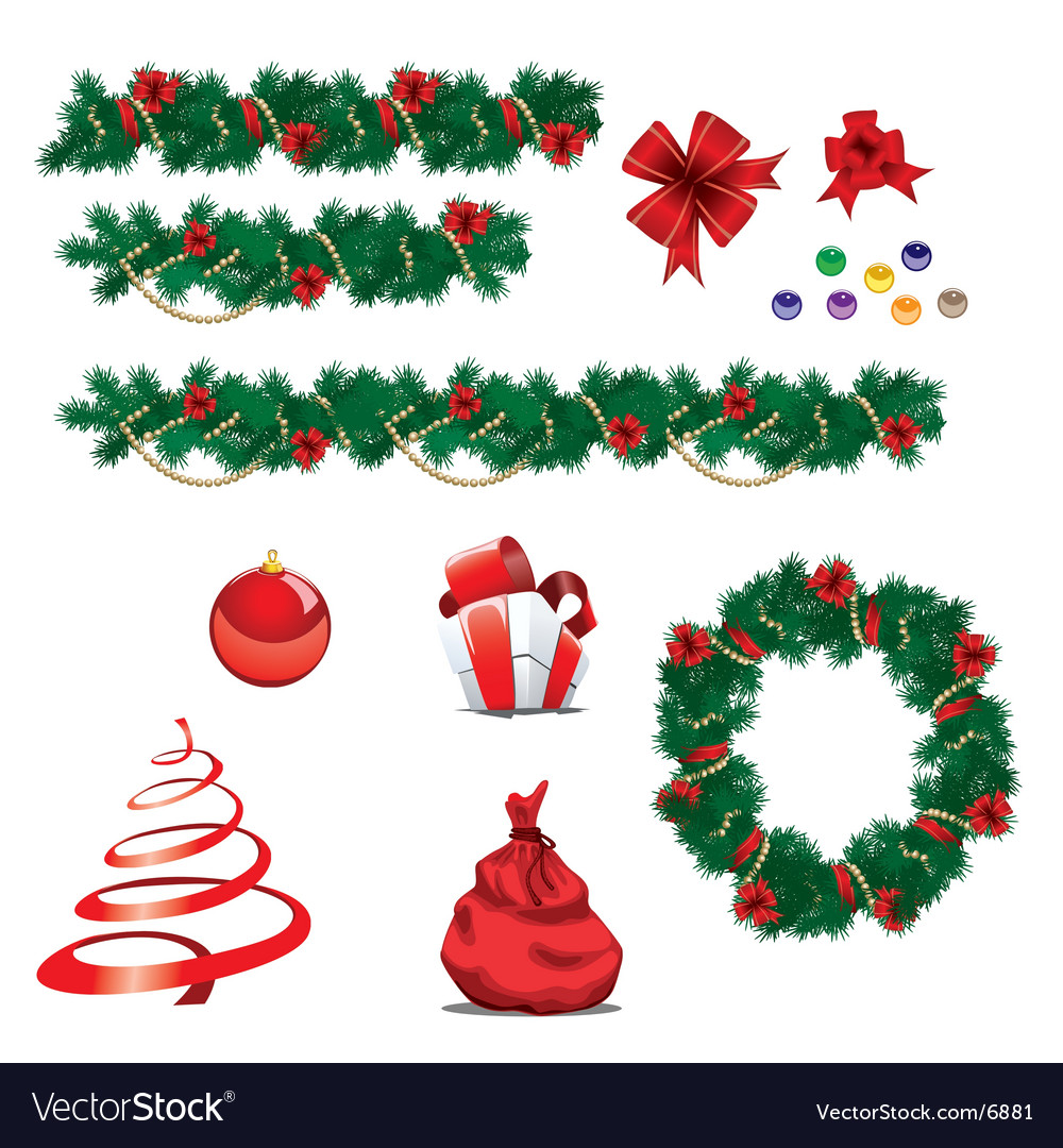 Christmas set Royalty Free Vector Image - VectorStock