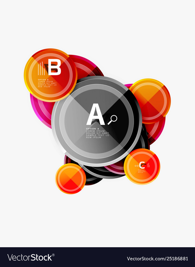 Circular pattern abstract circles composition Vector Image