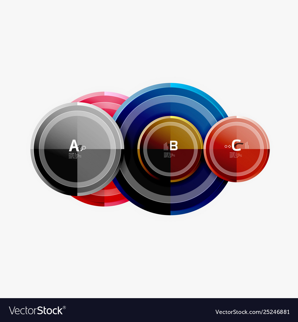 Circular pattern abstract circles composition Vector Image