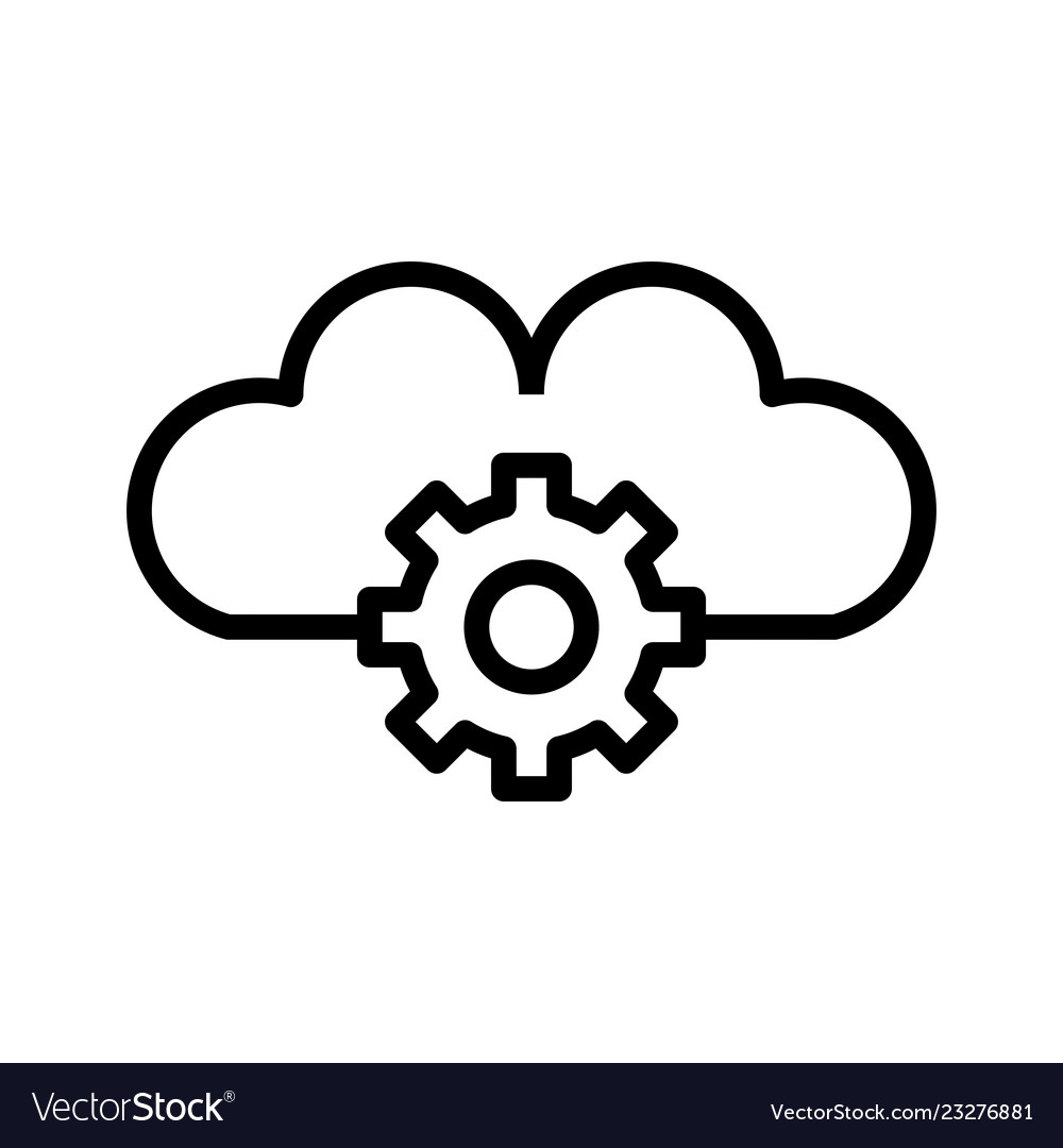 Cloud Settings Icon Royalty Free Vector Image Vectorstock