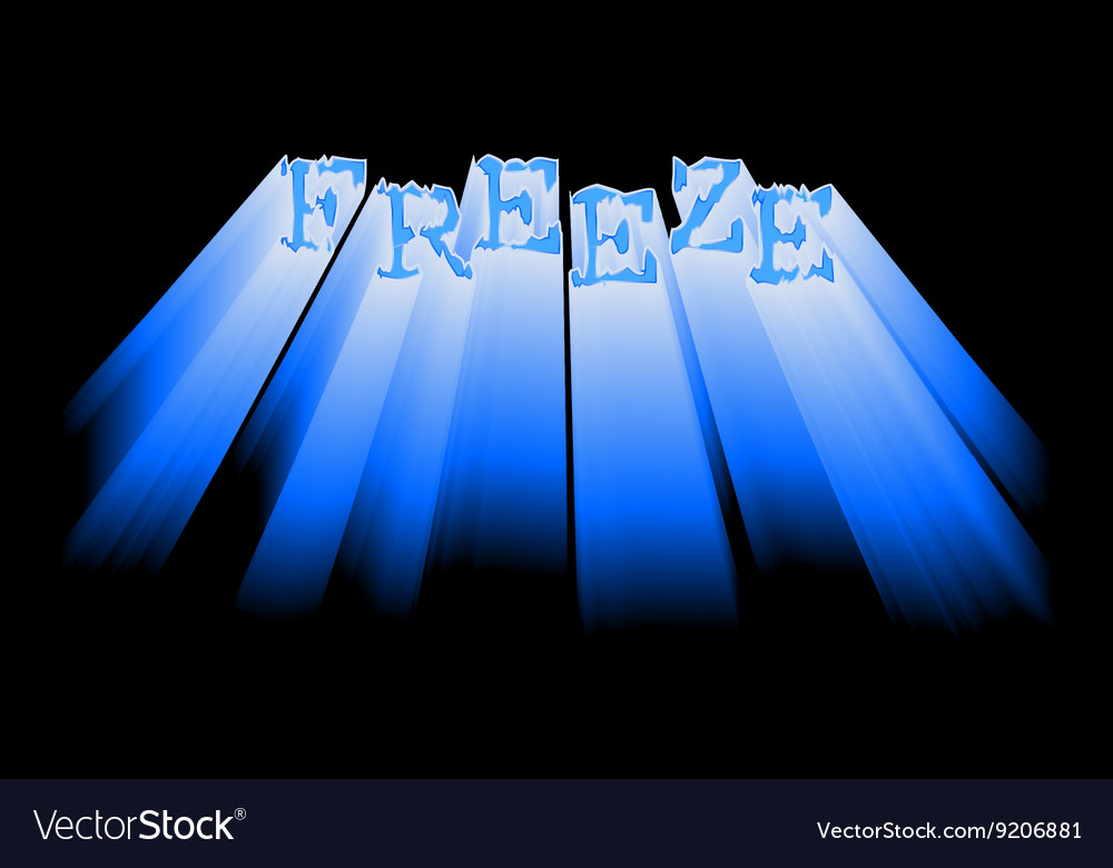 FREEZE Royalty Free Vector Image - VectorStock