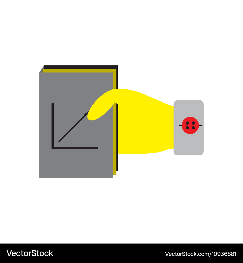 Modern flat icon economic report in hand Vector Image
