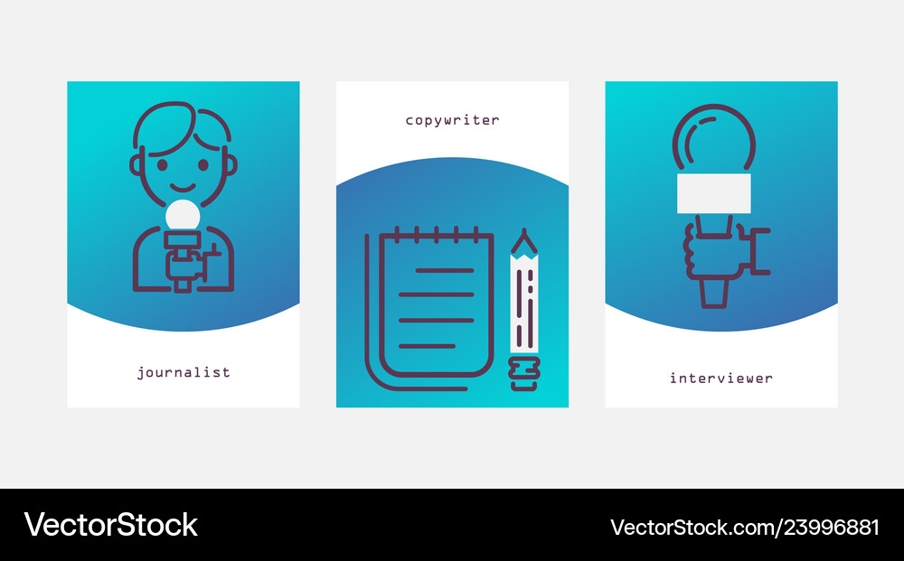 News journalist interviewer man character Vector Image
