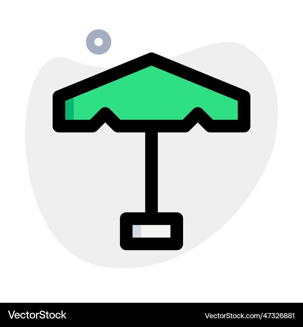Parasol used for providing shade during daytime Vector Image