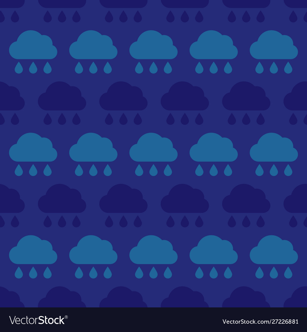 Seamless pattern rainy clouds Royalty Free Vector Image