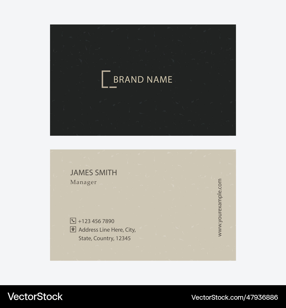Business or visiting card with double-side in Vector Image