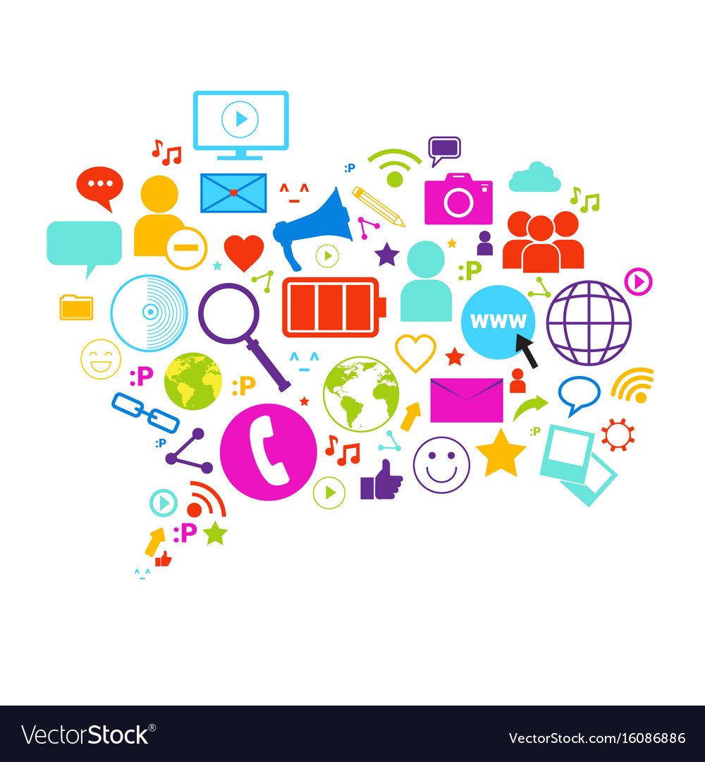 Chat bubble social media communication concept Vector Image