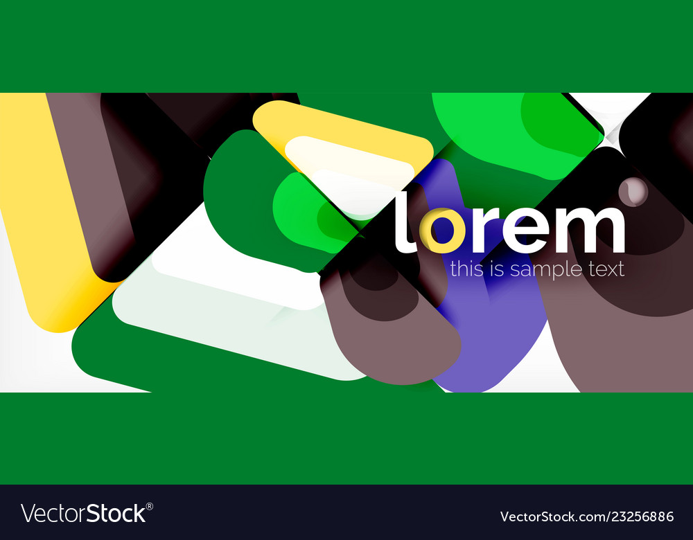 Colorful trendy geometric shapes background Vector Image