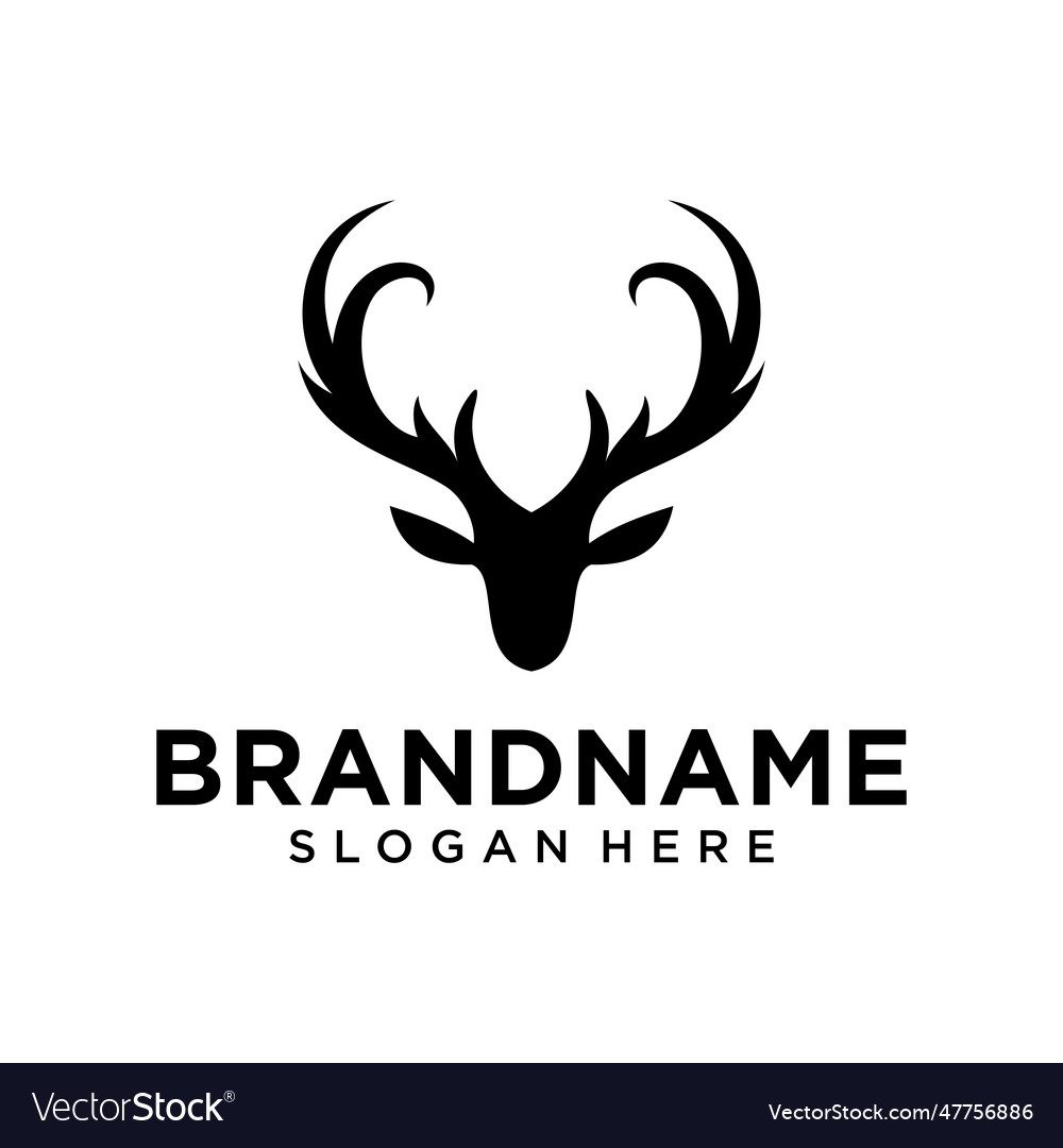 Deer logo design template Royalty Free Vector Image