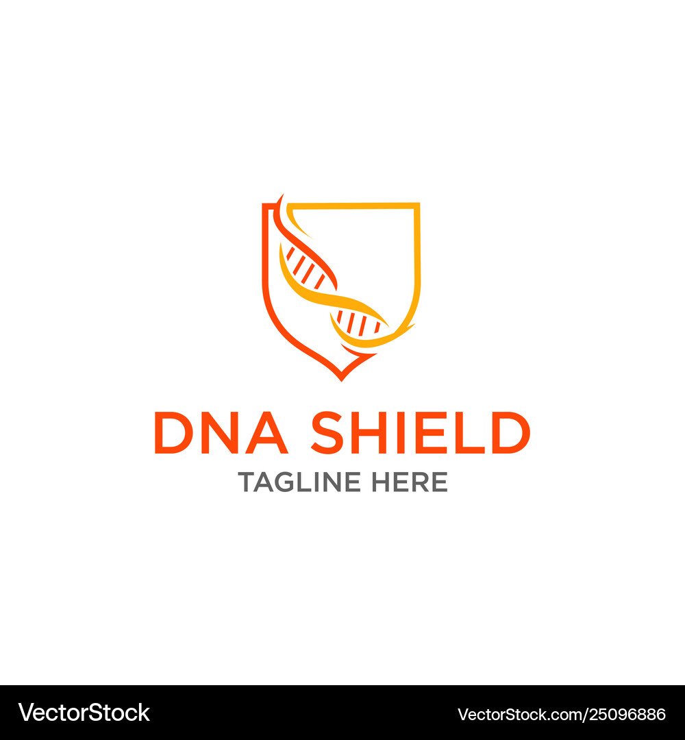 Dna shield health logo design inspiration Vector Image