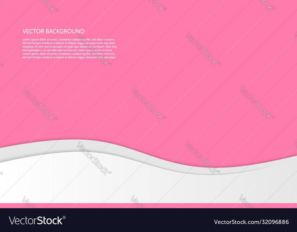 Modern simple wavy pink background Royalty Free Vector Image