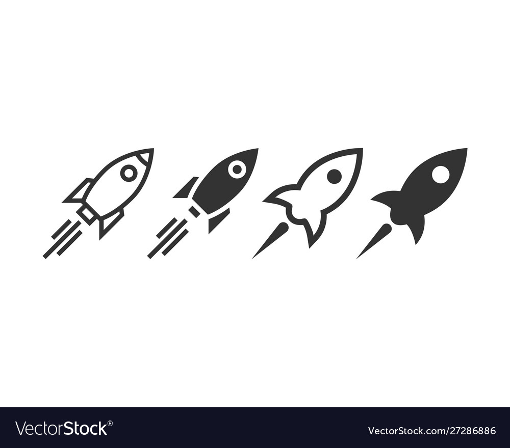 Rocket icon graphic design template isolated Vector Image