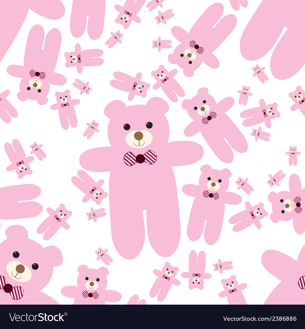 Teddy bear seamless pattern Royalty Free Vector Image