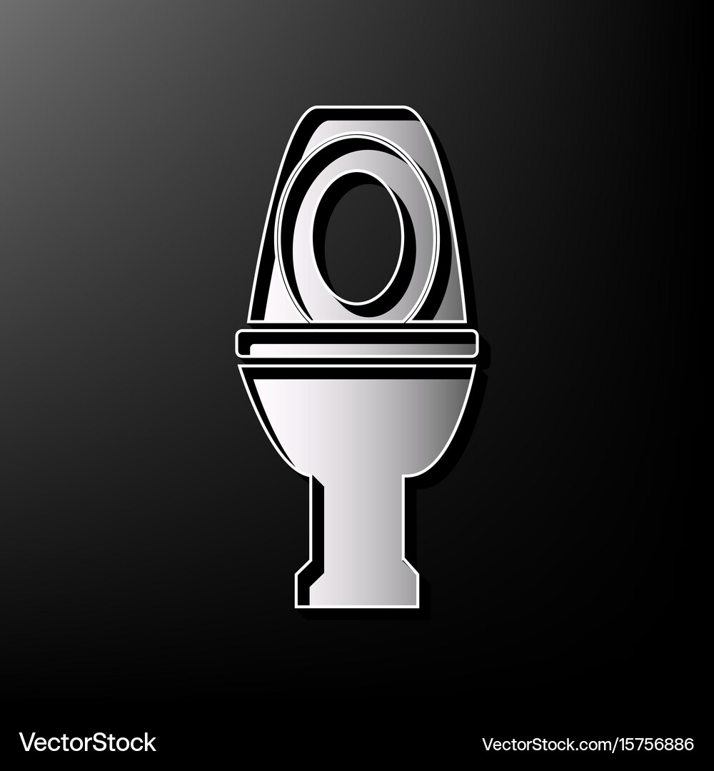 Toilet sign gray 3d printed Royalty Free Vector Image