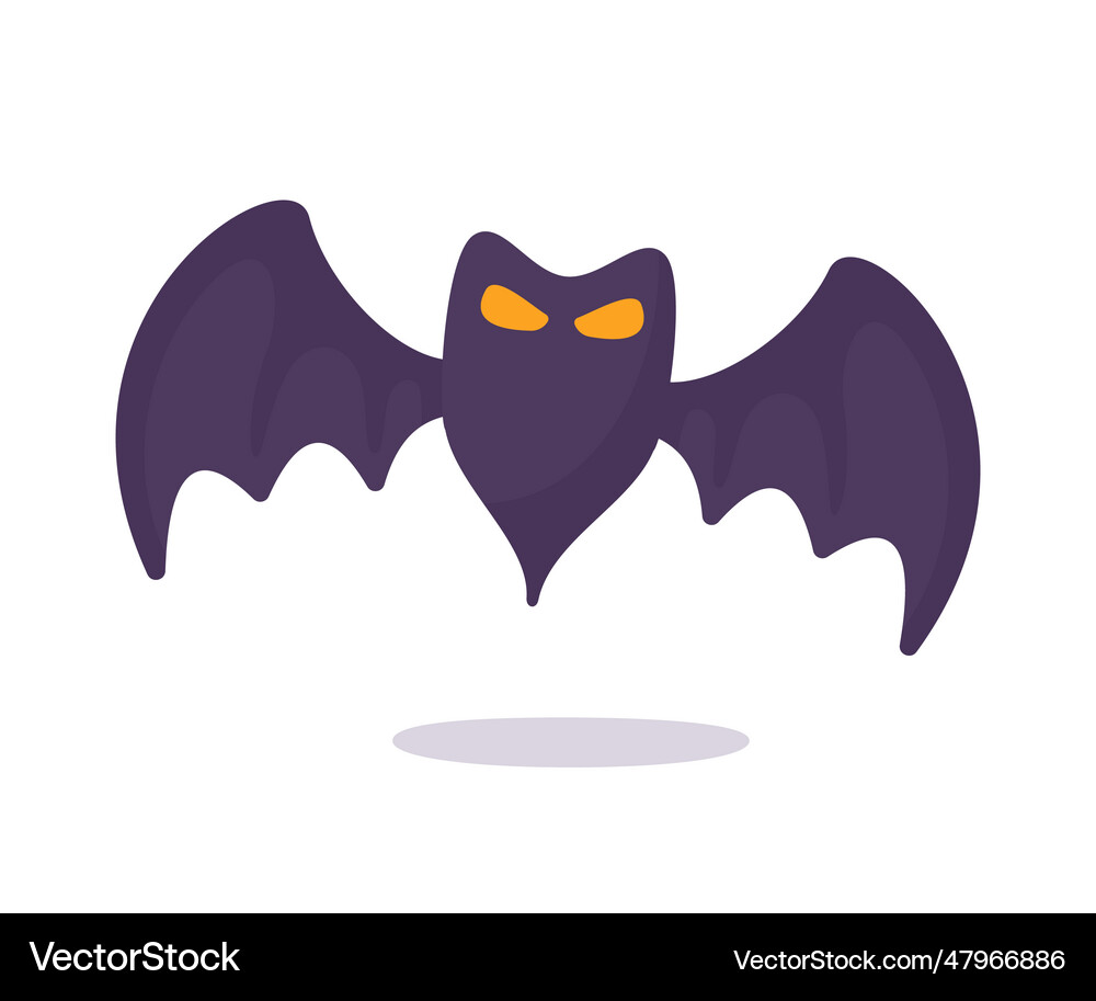 Vampire bat cartoon scary ghost bat blood on Vector Image