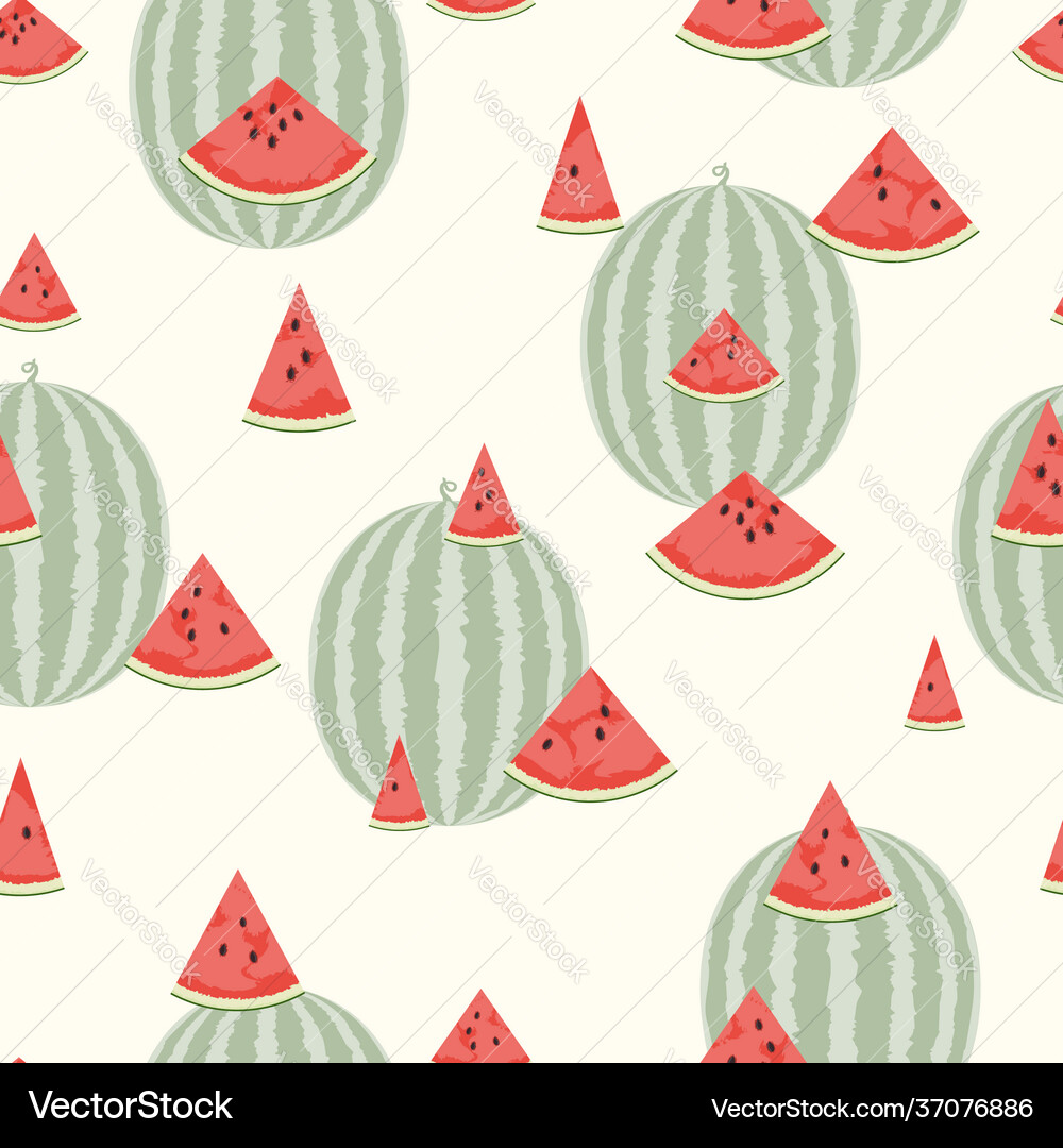 Watermelon pattern Royalty Free Vector Image - VectorStock