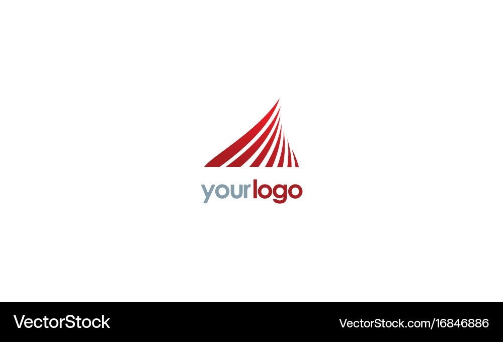 Wave business finance logo Royalty Free Vector Image