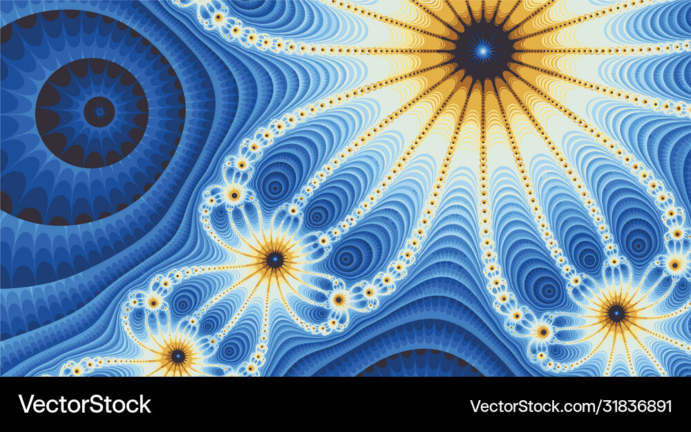 Abstract meditative color fractal background Vector Image