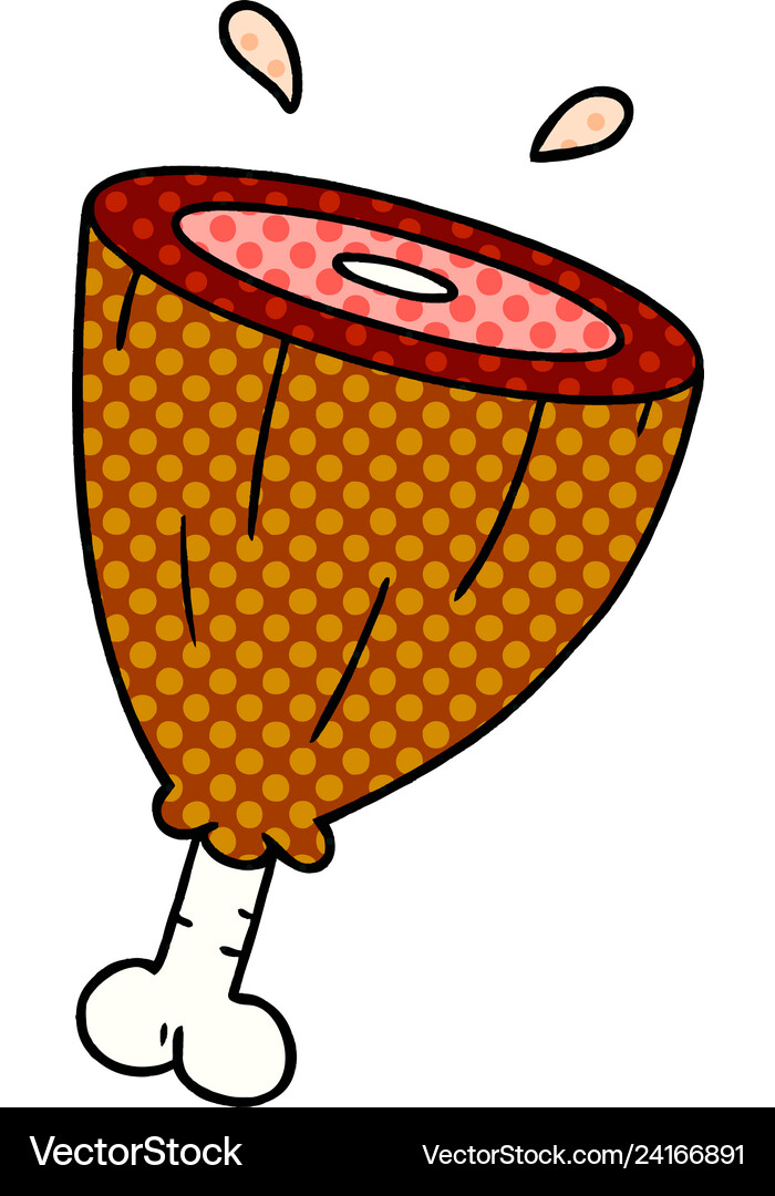 Cartoon doodle of a joint ham Royalty Free Vector Image