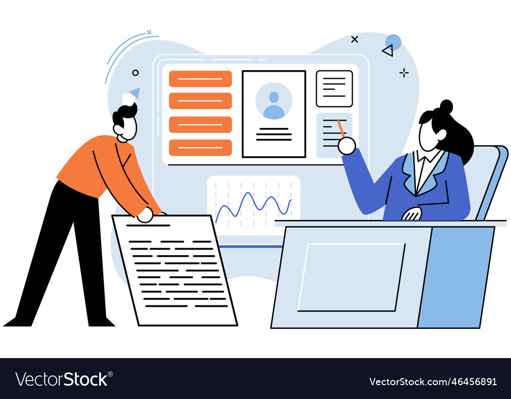 Employee performance evoluation analysis Vector Image