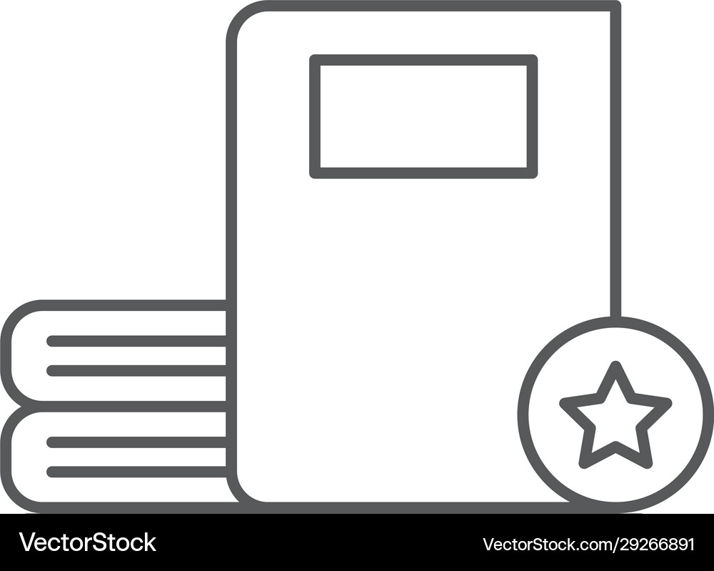 Favorite book icon isolated on white background Vector Image