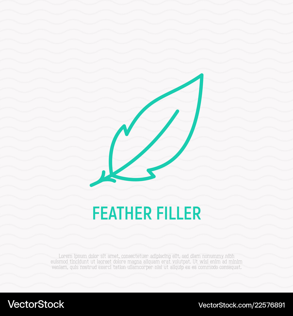 Feather filler sign modern Royalty Free Vector Image