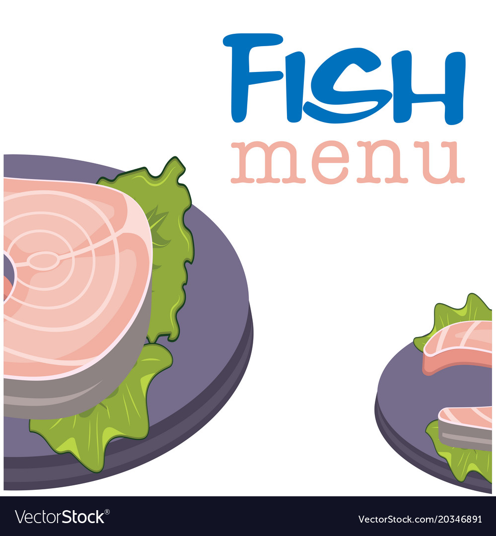 Fish menu background image Royalty Free Vector Image