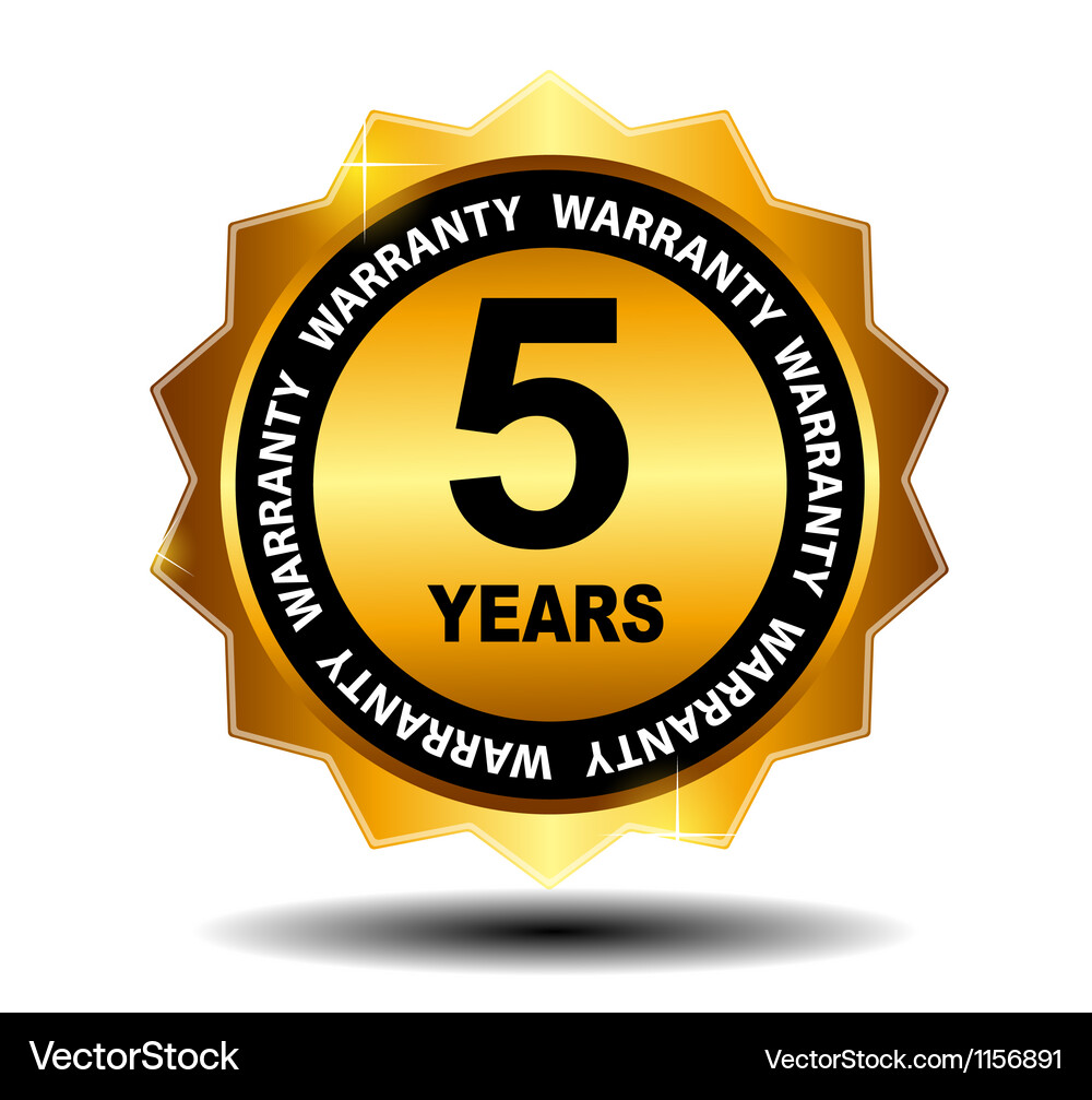 Gold Guarantee & Warranty Label Royalty Free Vector